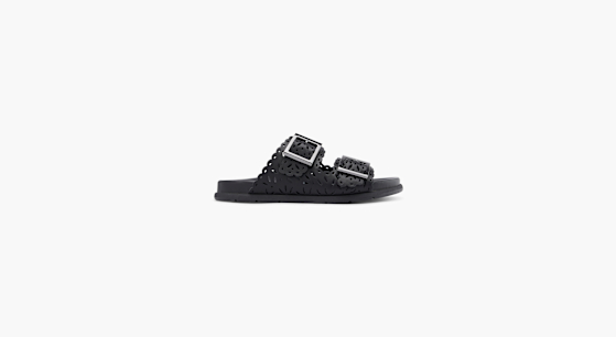 Catwalk Papuci cu talpă adâncă Negru | DEICHMANN