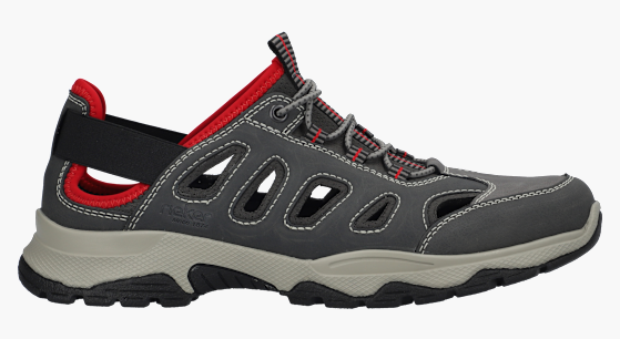 Rieker Herren Slipper Grau