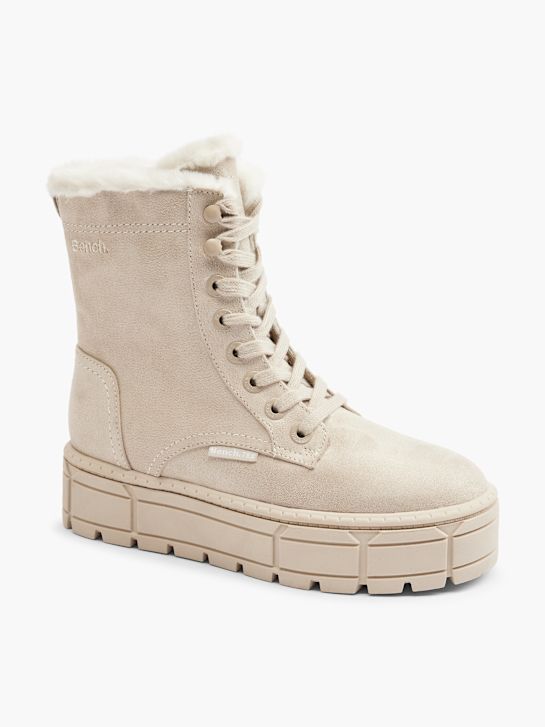 Bench Čizme na pertlanje beige | DEICHMANN