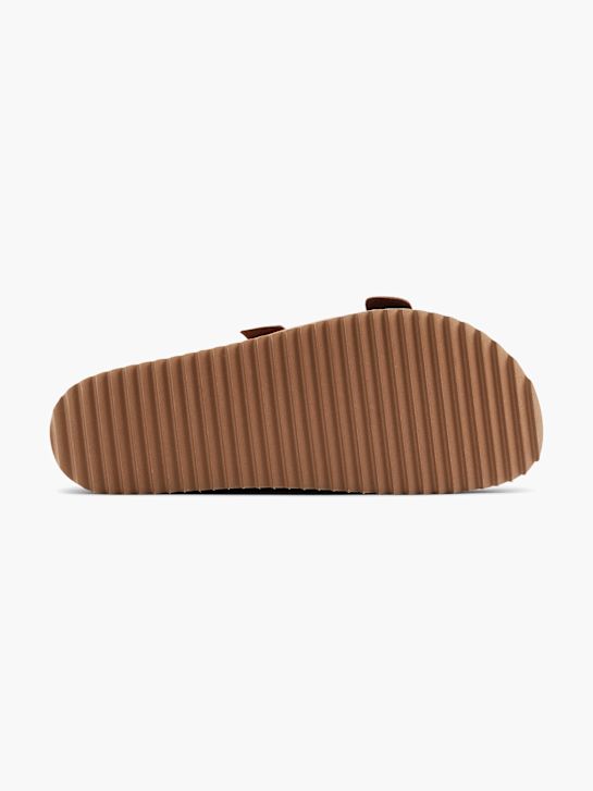 Graceland Footbed sandal Brown | DEICHMANN
