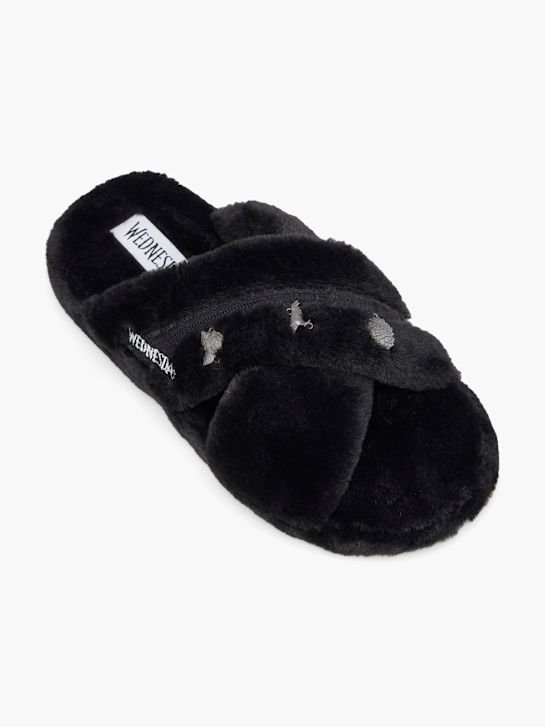 Wednesday Plüsch-Hausschuh Schwarz | DEICHMANN