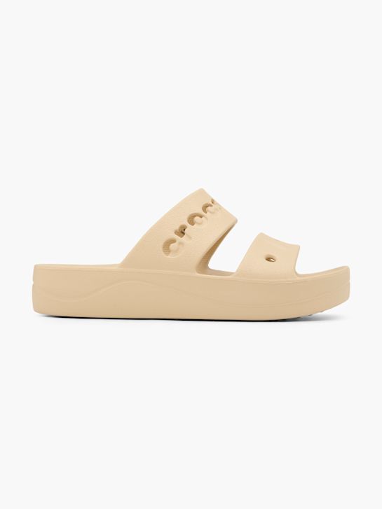 Crocs BAYA PLATFORM Slides Beige | DEICHMANN