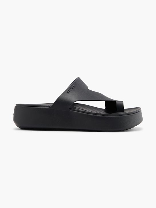 Crocs GETAWAY PLATFORM TOE LOOP Ciabatta bassa Nero | DEICHMANN