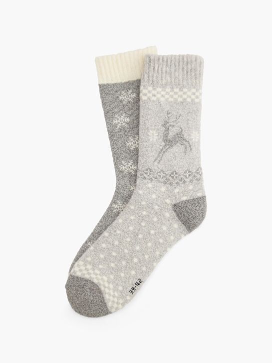 Cosy Nature 2x Socken Grau | DEICHMANN