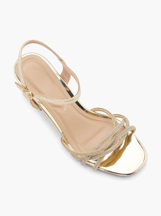 Truffle Heeled sandal Gold | DEICHMANN