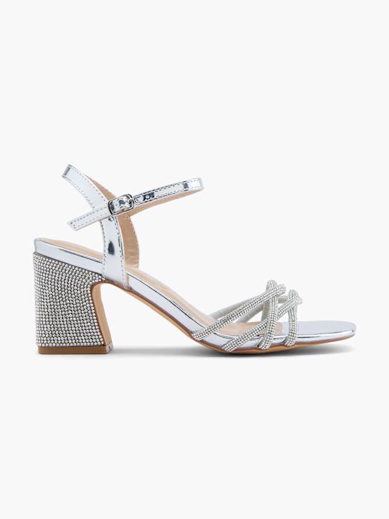 Truffle Heeled sandal Silver | DEICHMANN