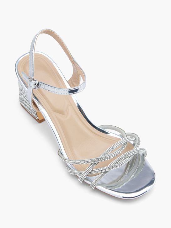 Truffle Heeled sandal Silver | DEICHMANN