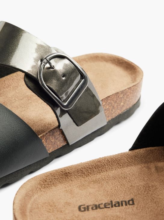 Graceland Ciabatta con plantare profondo Nero | DEICHMANN Graceland Ciabatta con plantare profondo Nero | DEICHMANN