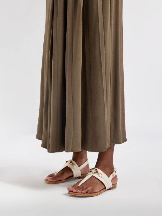 Graceland Sandale cu separator între degete Bej | DEICHMANN