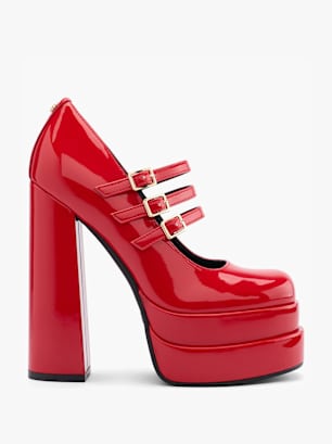 Buffalo Mary Jane Escarpins à boucle Rouge | DEICHMANN